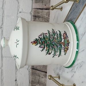 Spode | Holiday | Spode Christmas Tree Large Covered Canister Cookie ...